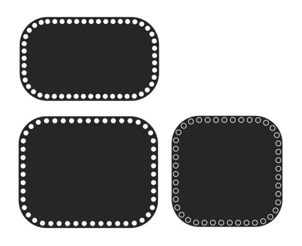 Base troquelada rectangular con borde redondeado para tejer – C4V Laser – Banco de Diseños