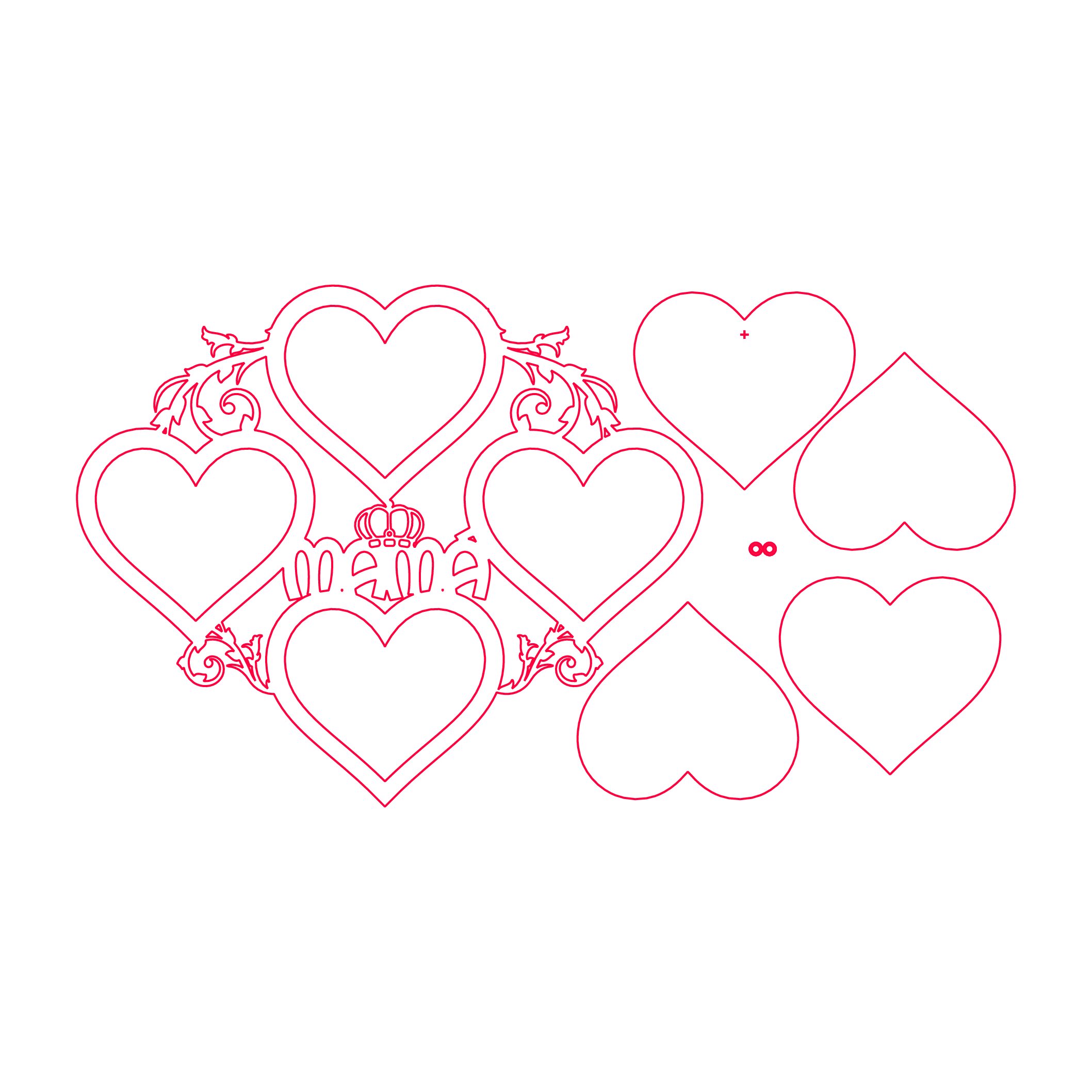 Cuadros En Forma De Corazón Día De La Madre C4v Laser Banco De