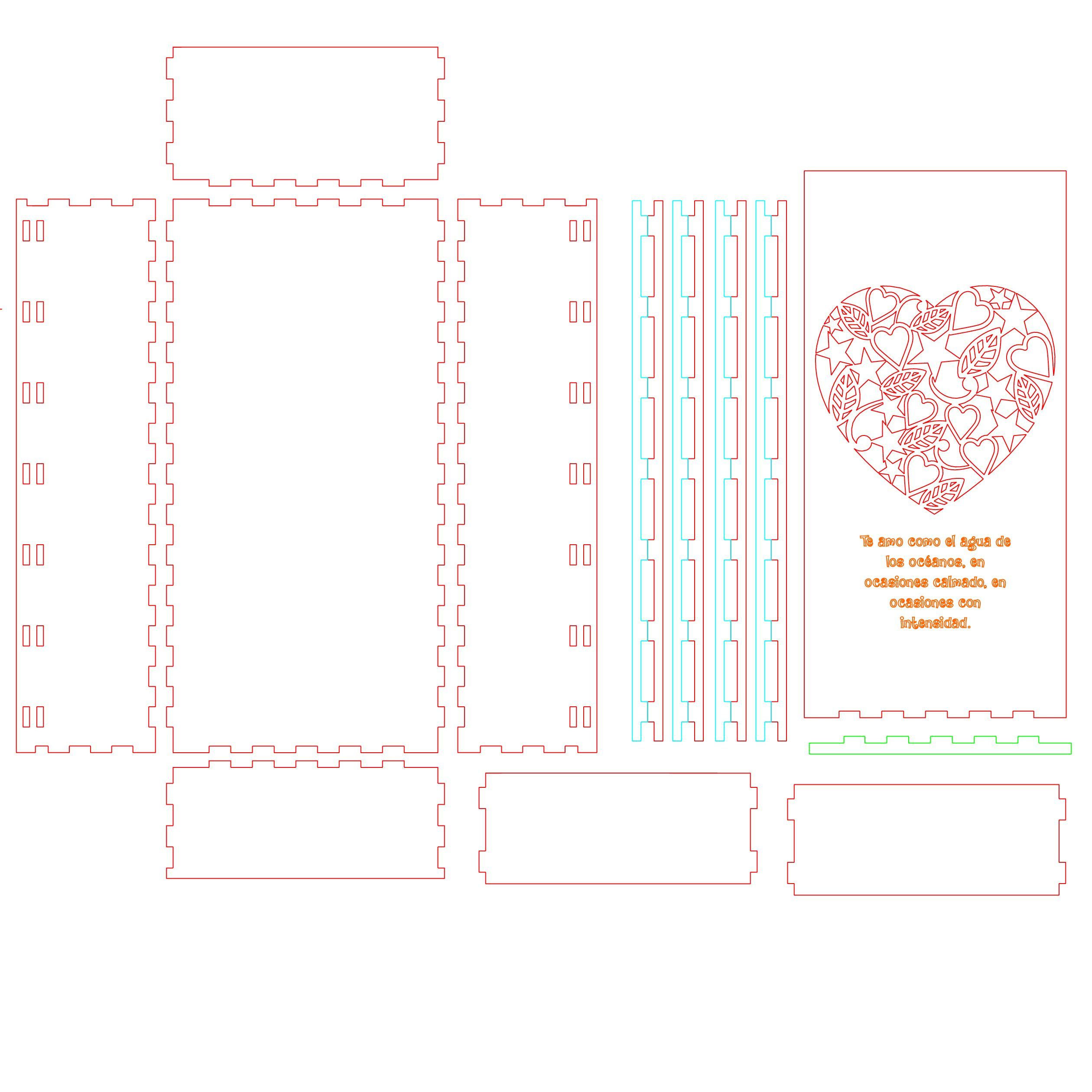 Caja Con Corazón 3 C4v Laser Banco De Diseños