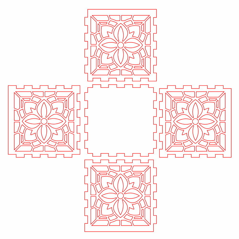 Caja en forma de flor – C4V Laser – Banco de Diseños